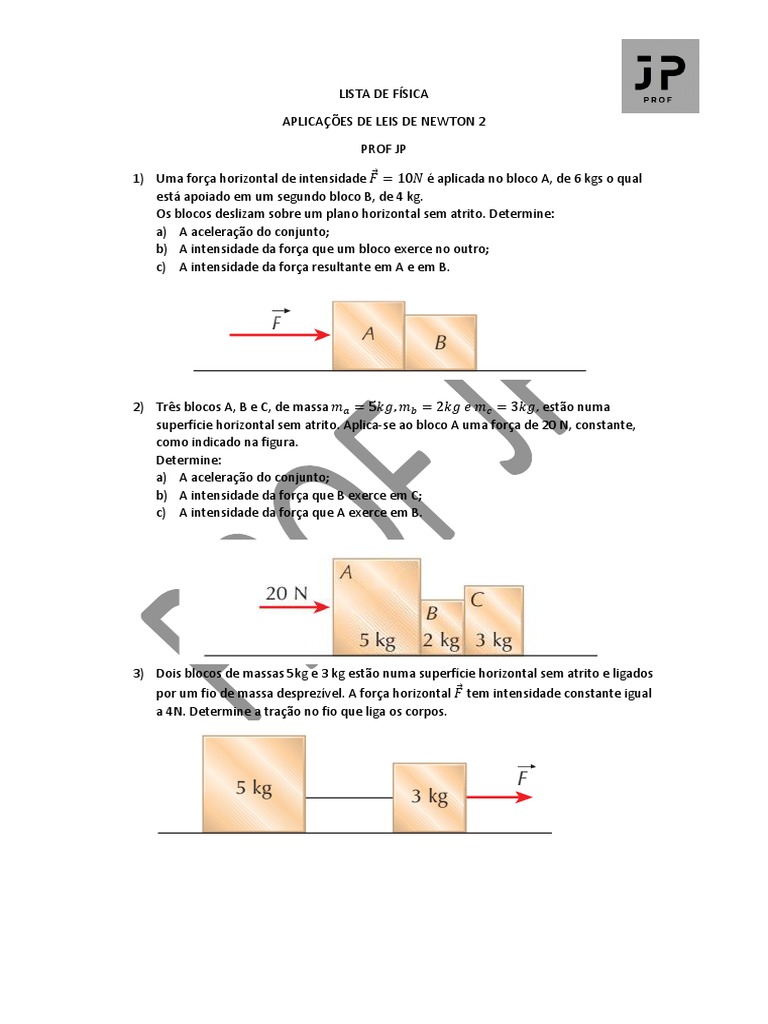 Lista Leis de Newton JP 2 | PDF