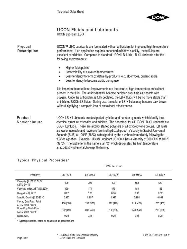 Ucon LB-650-X TDS - 230822 - 152625 | PDF