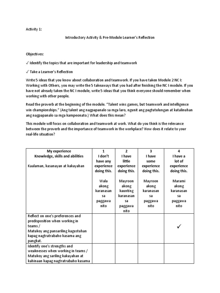 Module 2 Activity 1 | PDF