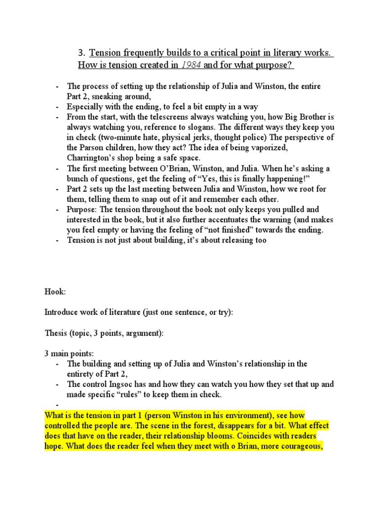 1984 Essay Topics | PDF