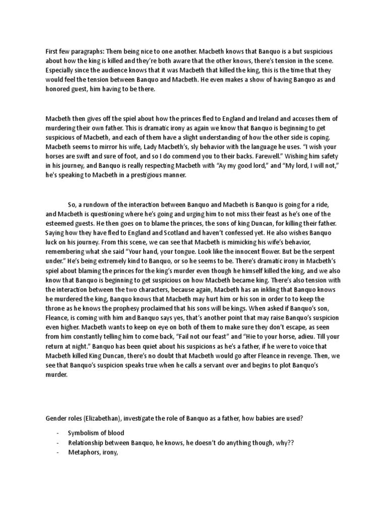 Macbeth Analysis | PDF | Macbeth