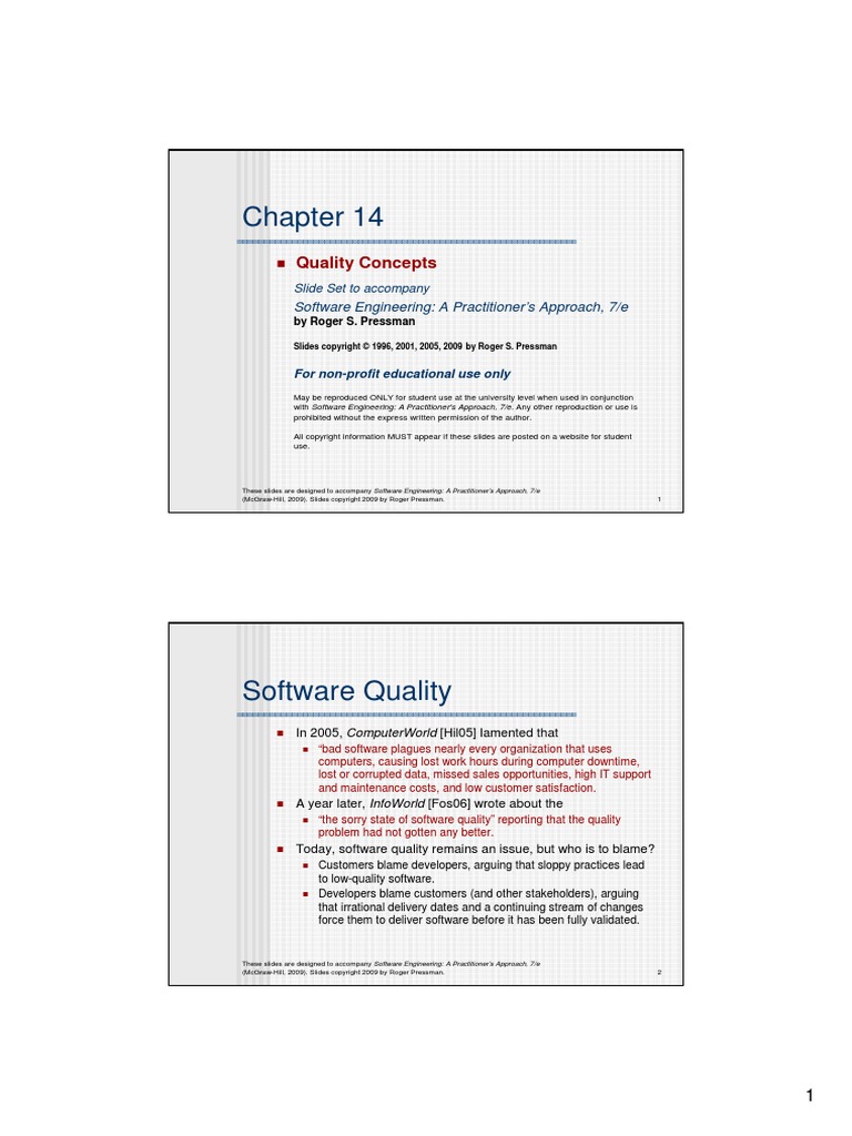 Quality Concepts | PDF