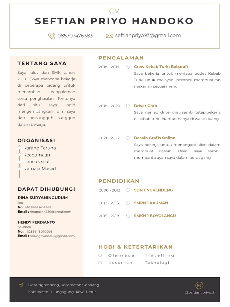 CV Seftian Priyo Handoko | PDF