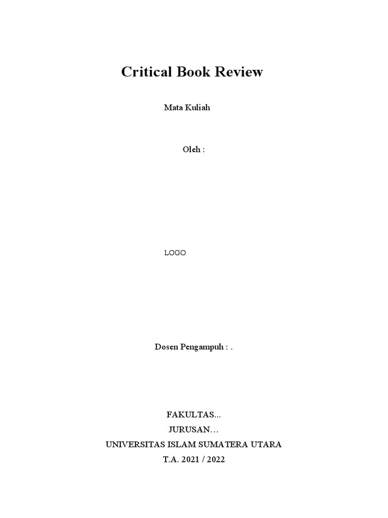 Contoh Tugas Critical Book Review Bilingual Uisu | PDF