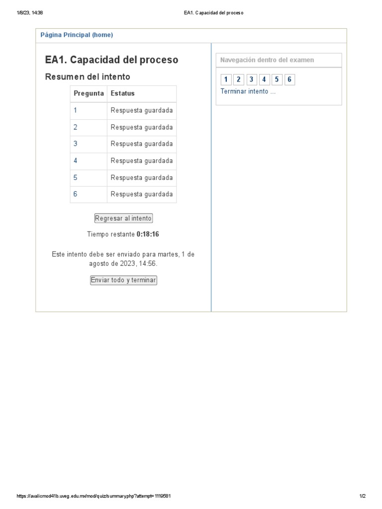 EA1. Capacidad Del Proceso 2o Intento | PDF