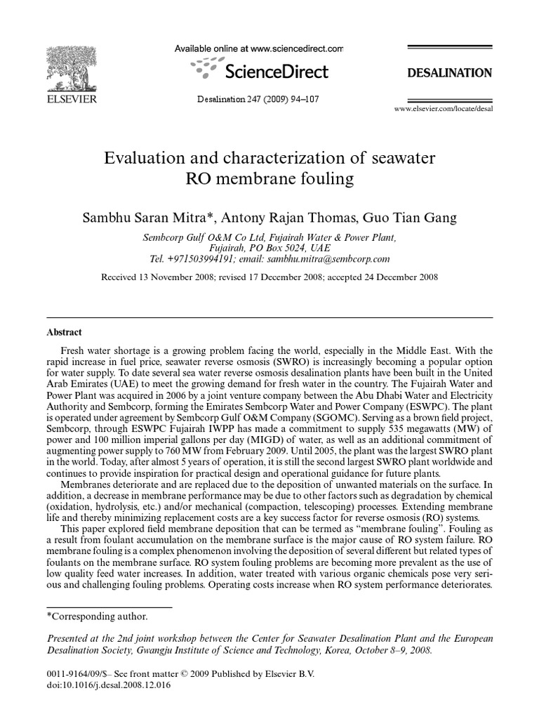 Evaluation and Characterization of Seawa-71009591 | PDF