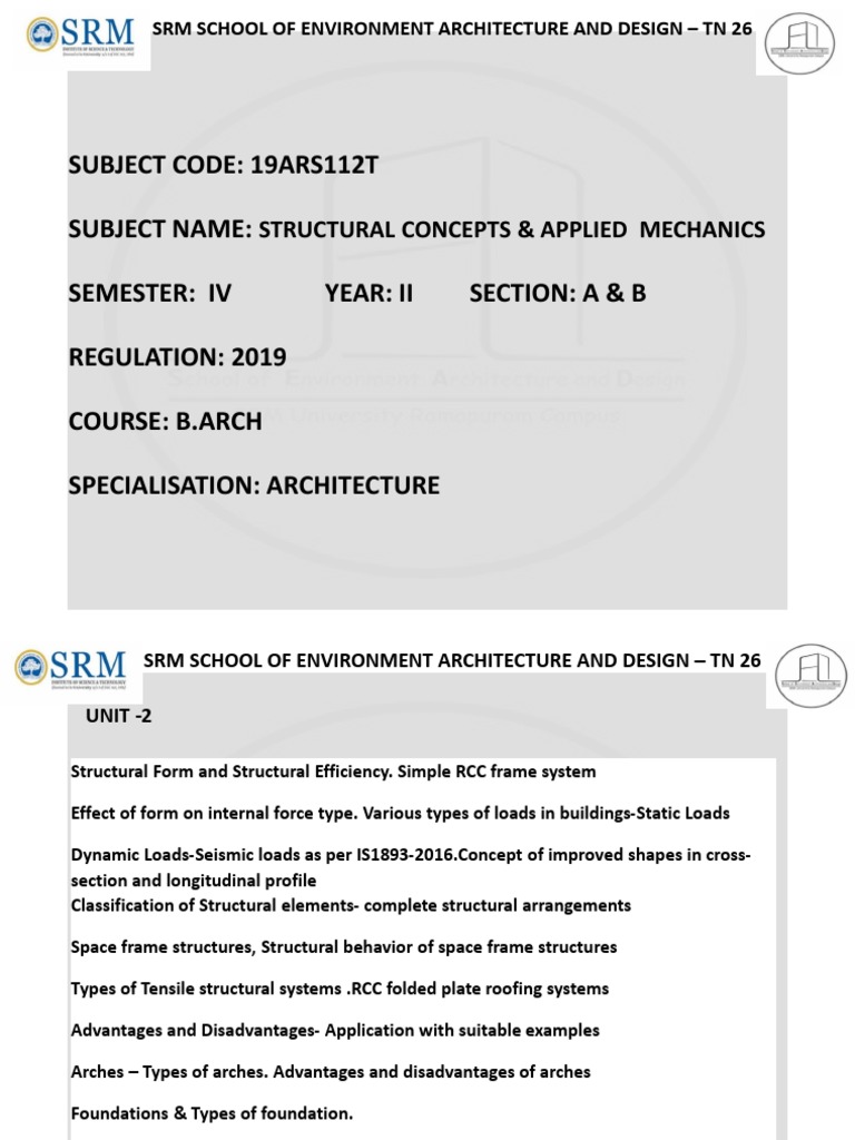 Structures UNIT 2 | PDF | Structural Engineering | Architectural Design