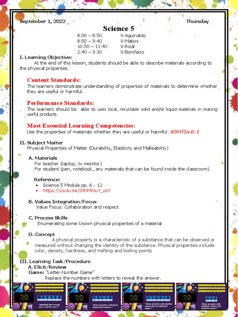 Science Lesson 1 | PDF