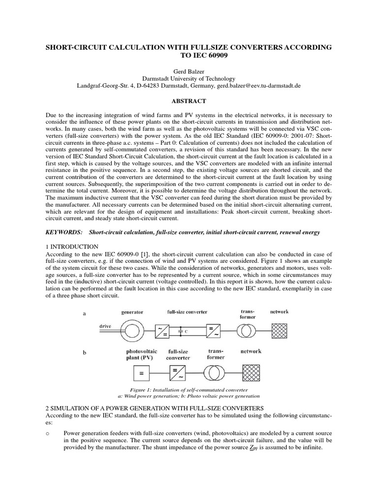 Short Circuit Calculation With Fullsize Download Free Pdf Electrical Network Electrical
