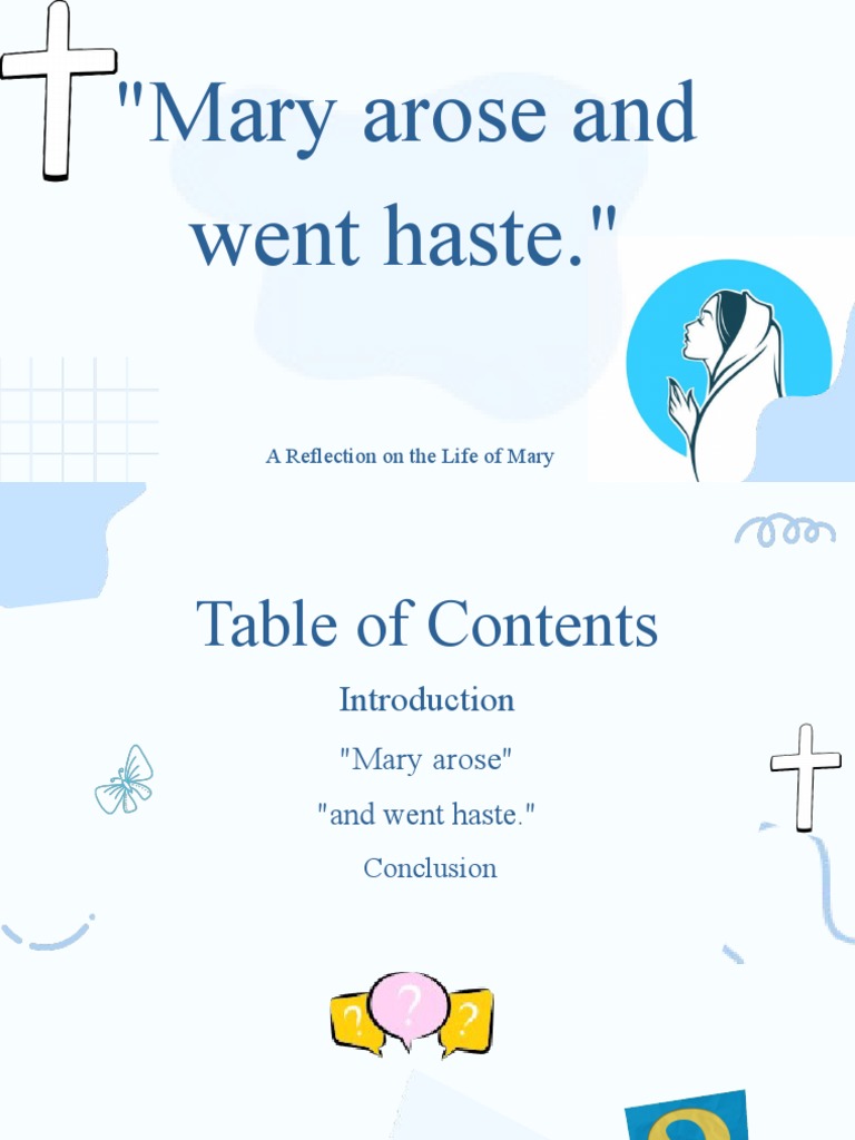 Mary Arose and Went Haste | PDF