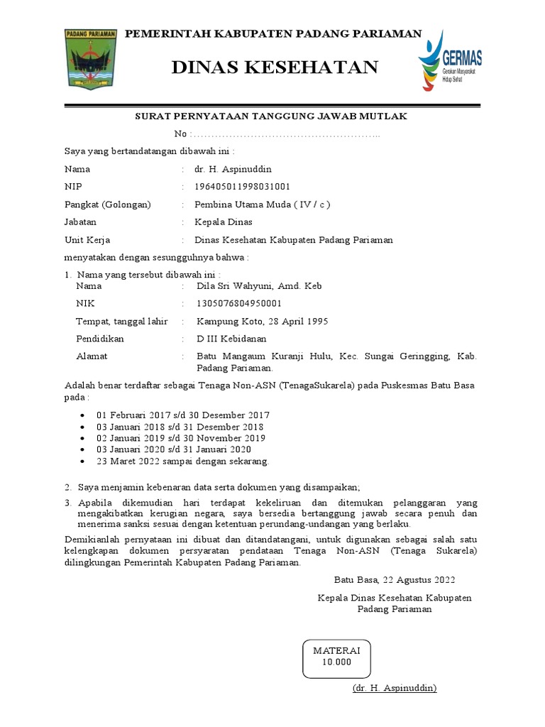 Dinkes Kop Non Jabaran | PDF