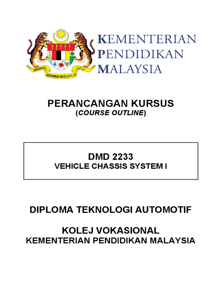 DMD 2233 - Vehicle Chassis System I | PDF