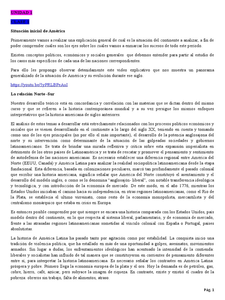 Historia Americana Del Siglo XX | PDF | revolución mejicana | America ...