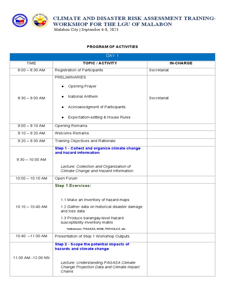 CDRA 3 Day Program | PDF | Science & Mathematics | Technology & Engineering