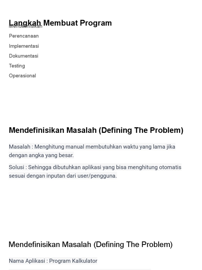 # 2 - Langkah Membuat Program | PDF