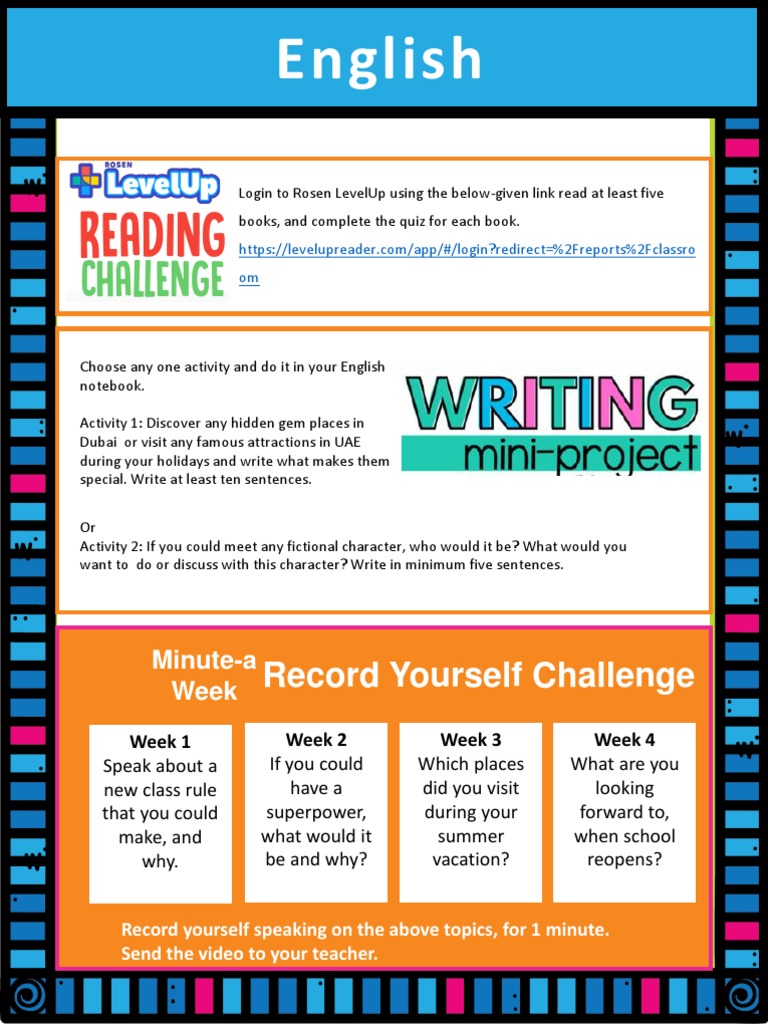 Grade 2 Eng, Math, Sci, SST Summer Assignment | PDF | Learning ...