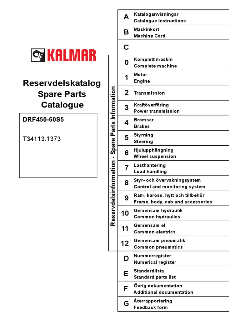 KALMAR DRF PARTS CATALOGUE | PDF