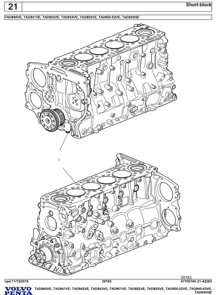 Volvo TAD Engine Parts Catalog | PDF | Machines | Vehicle Parts