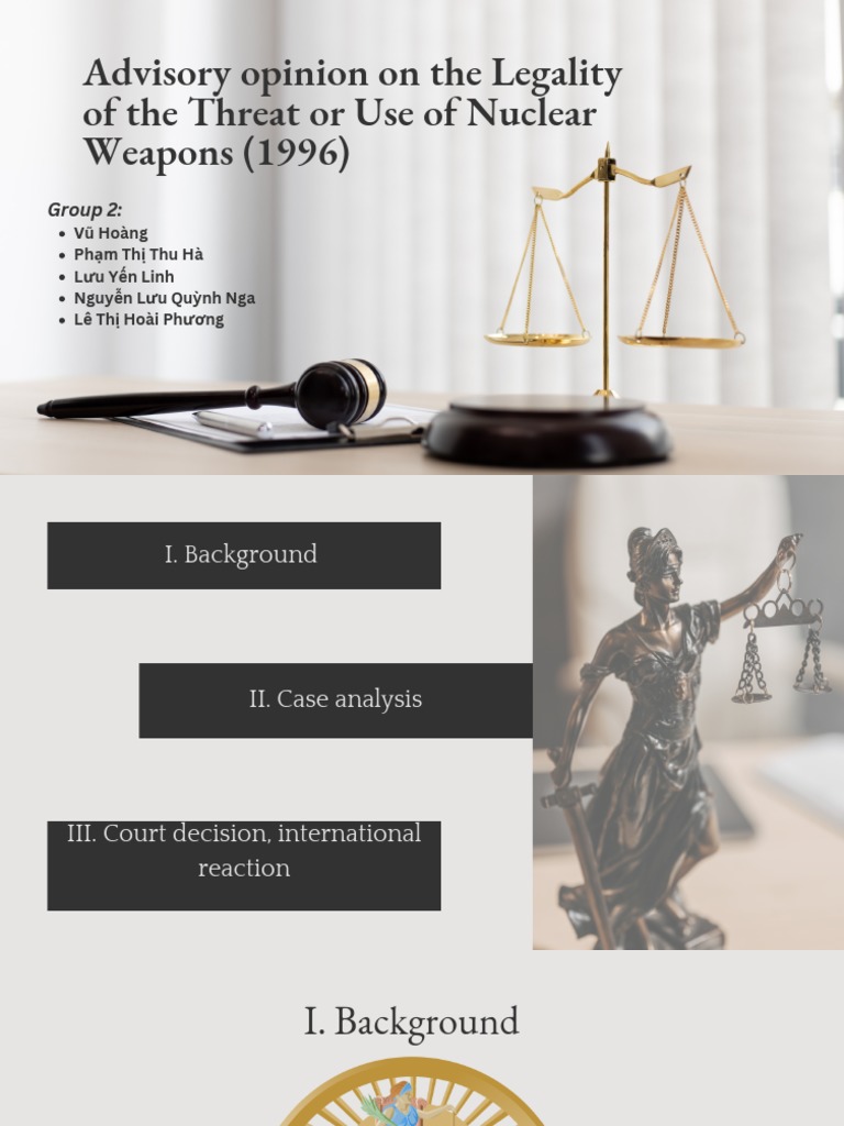 Advisory Opinion On Nuclear Weapon | PDF | International Humanitarian ...