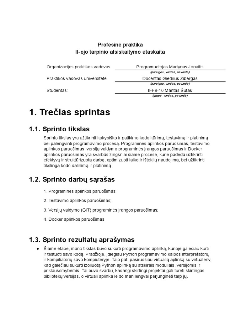 Mantas Šutas IFF9-10 Tarpine Ataskaita 2 | PDF