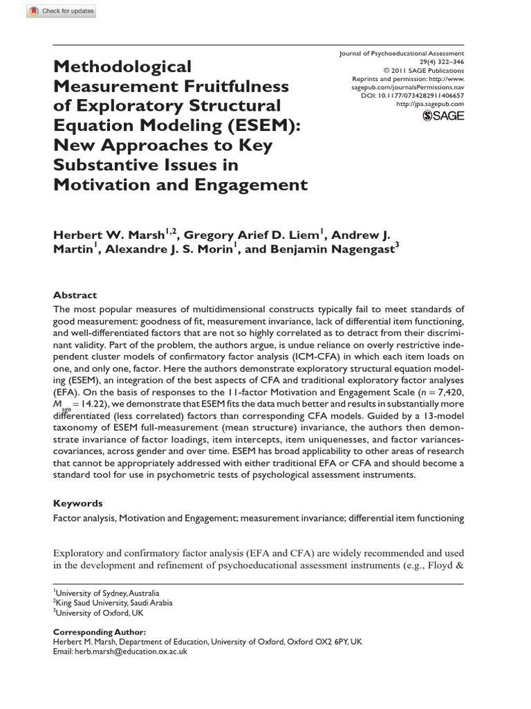 Marsh Et Al 2011 Methodological Measurement Fruitfulness of Exploratory ... Marsh Et Al 2011 Methodological Measurement Fruitfulness of Exploratory ...
