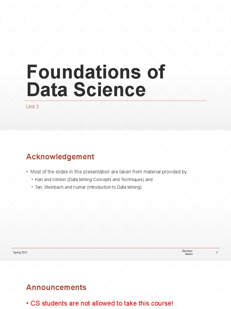 Foundations of Data Science - Unit 3 | PDF | Applied Mathematics | Business
