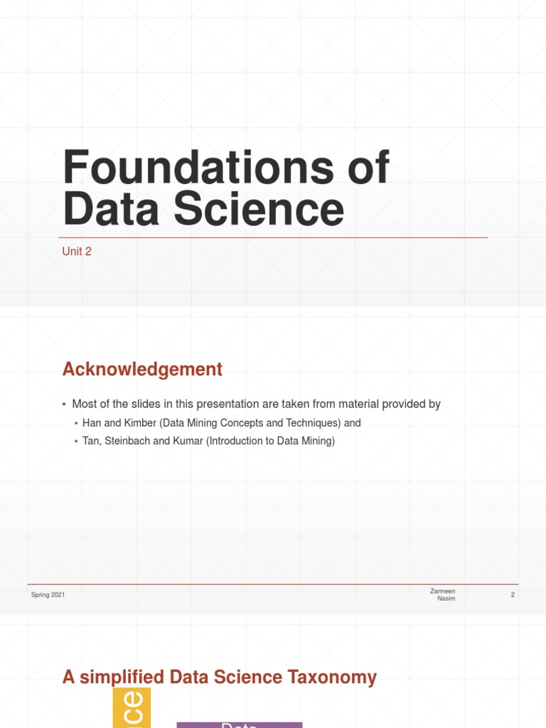 Foundations of Data Science - Unit 2 | PDF