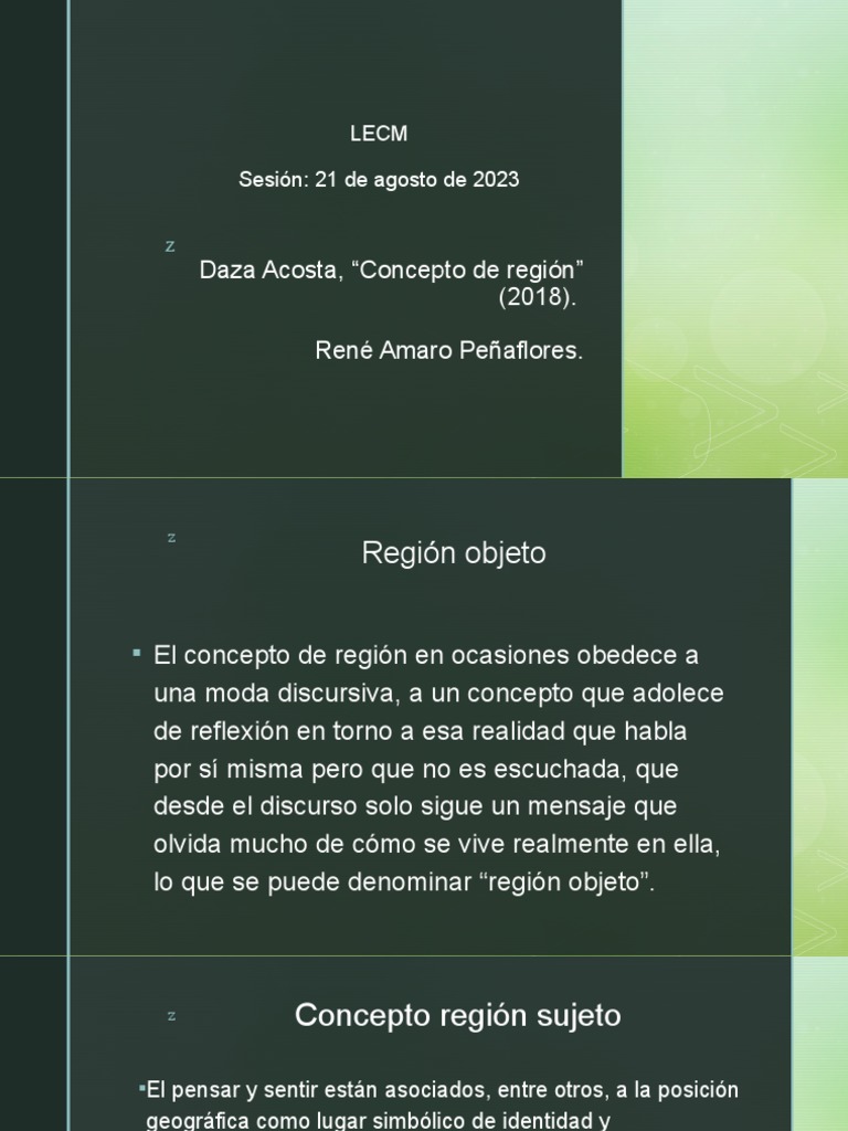 Concepto de Región y su Significado | PDF