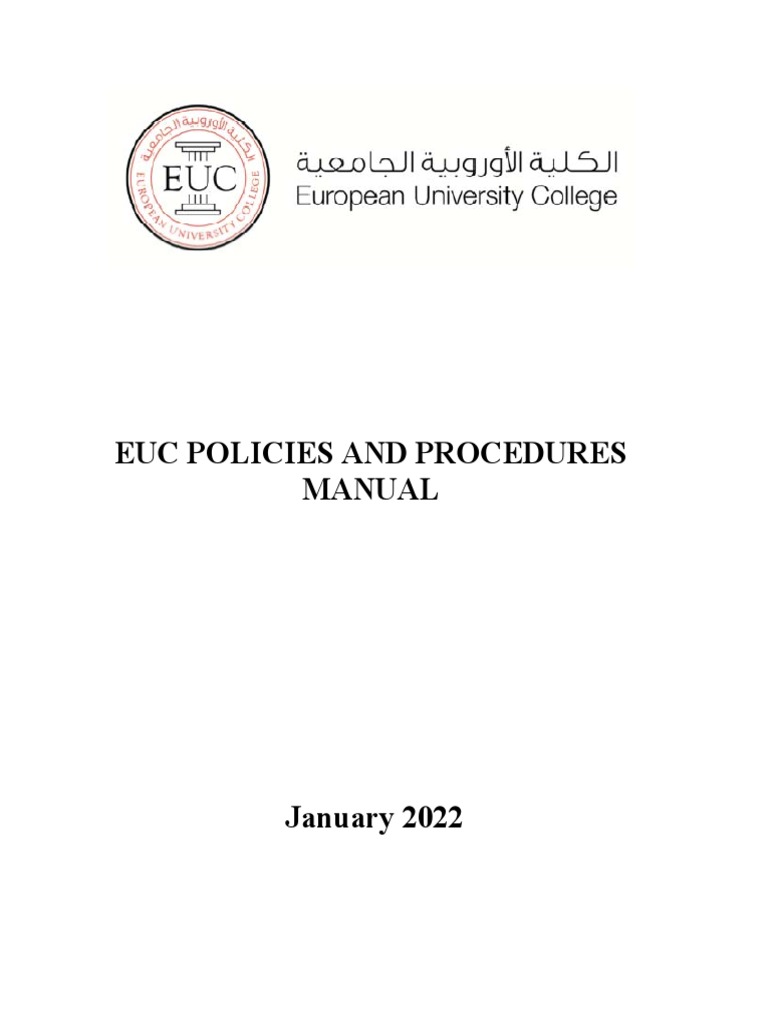 EUC Policy Procedure Manual-Final-23!01!22 | Download Free PDF | Occupational Safety And Health ...