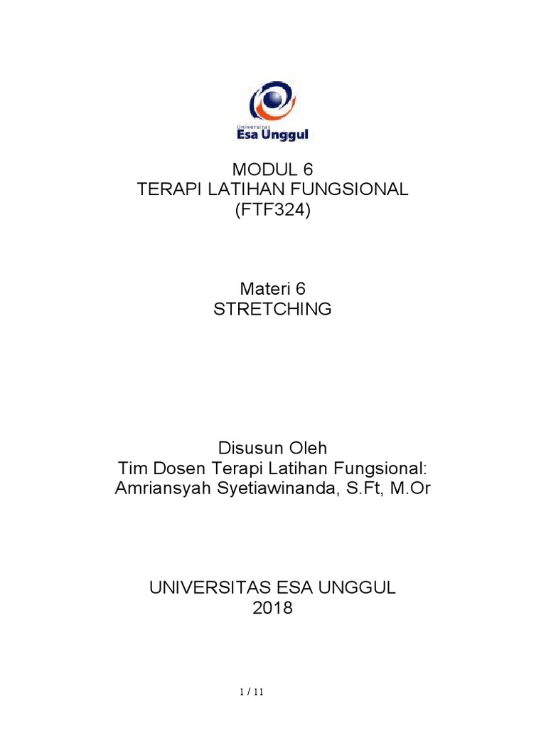 Terapi Latihan Fungsional - Stretching | PDF