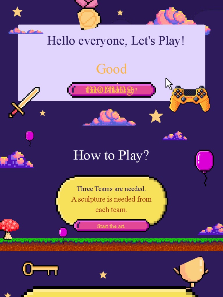 Purple Illustrative Pixel Art Game Presentation | PDF | Languages ...