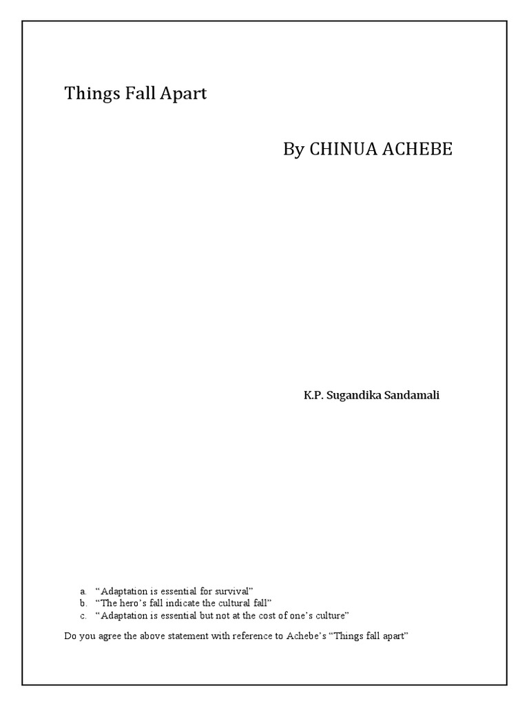 Things Fall Apart | PDF