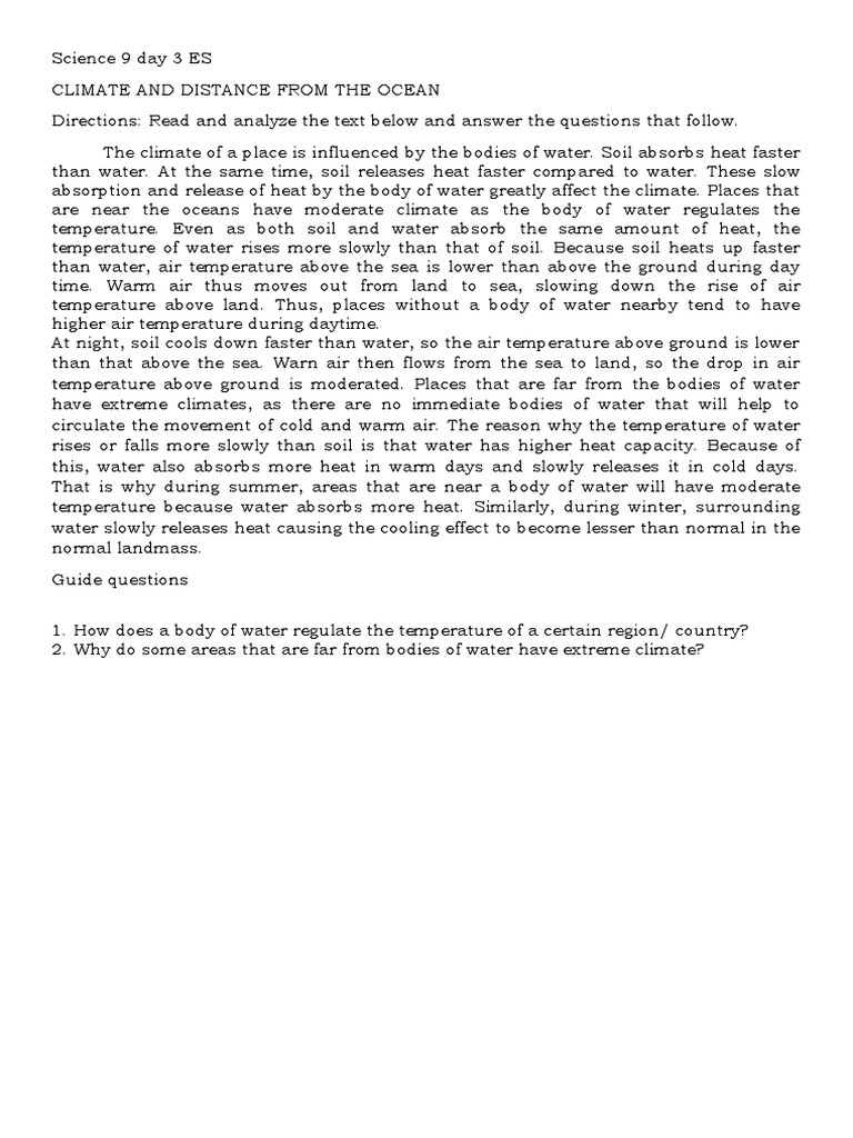 Climate & Air Masses Explained | PDF | Oceanic Climate | Oceanography