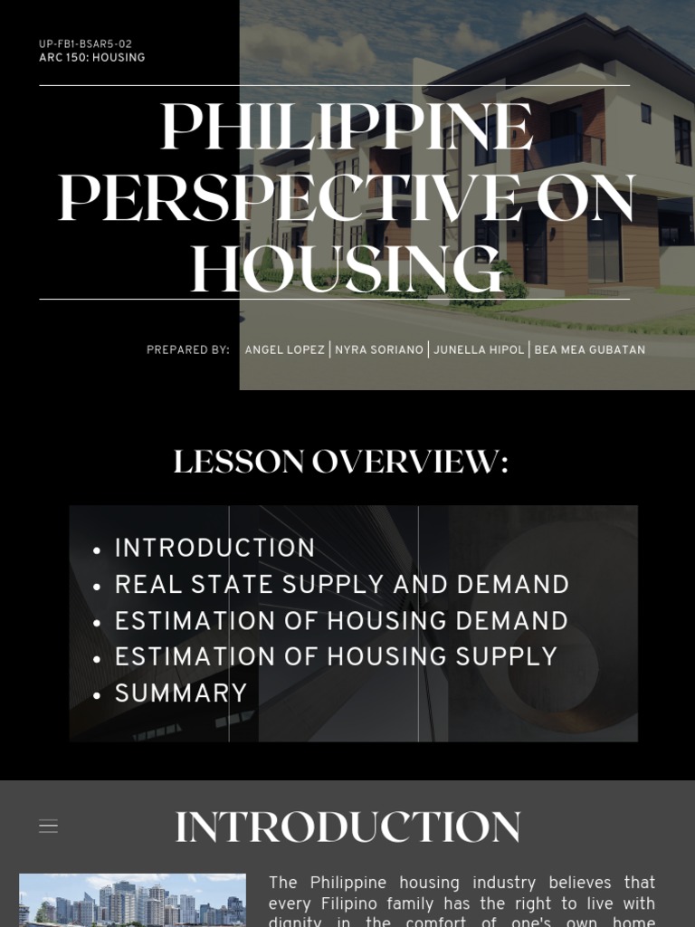 Group 2 Philippine Perspective in Housing Arc 150 | PDF