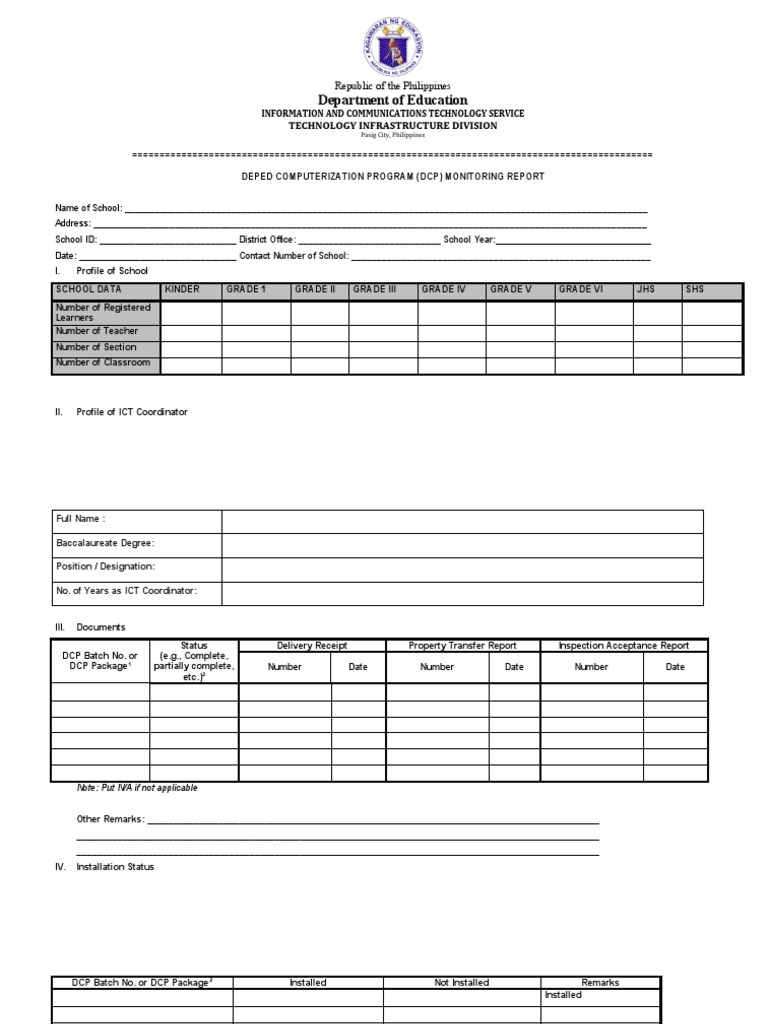 Monitoring-Tool Form Revised | PDF