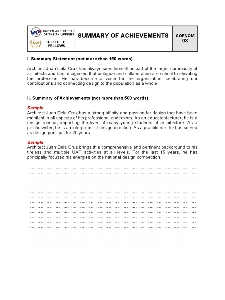5 Dossier Format For Various Specilizations | PDF