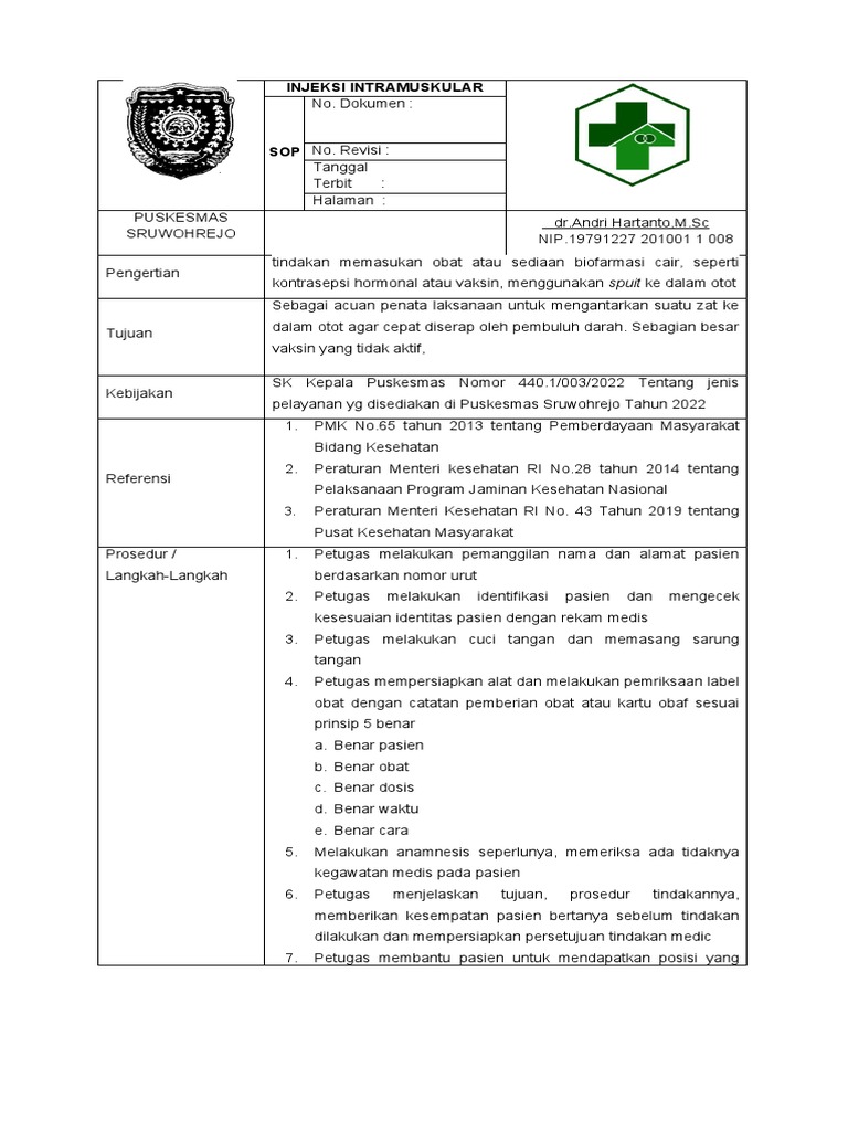 Injeksi Intramuskular | PDF