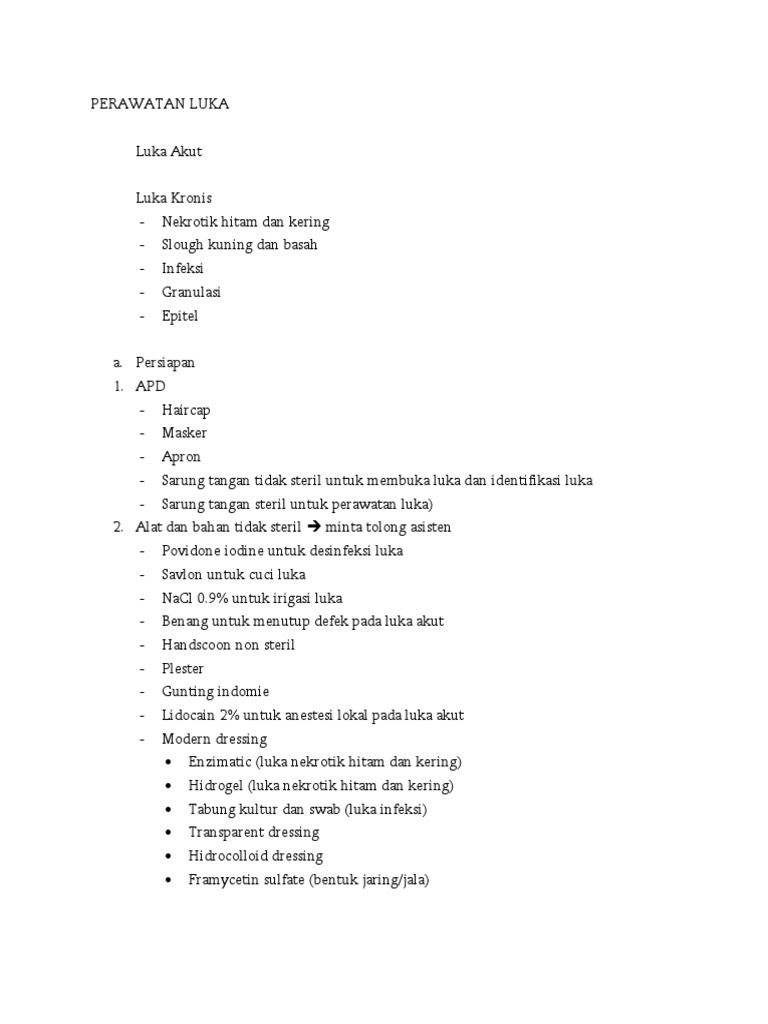 Panduan Perawatan Luka Akut dan Kronis | PDF