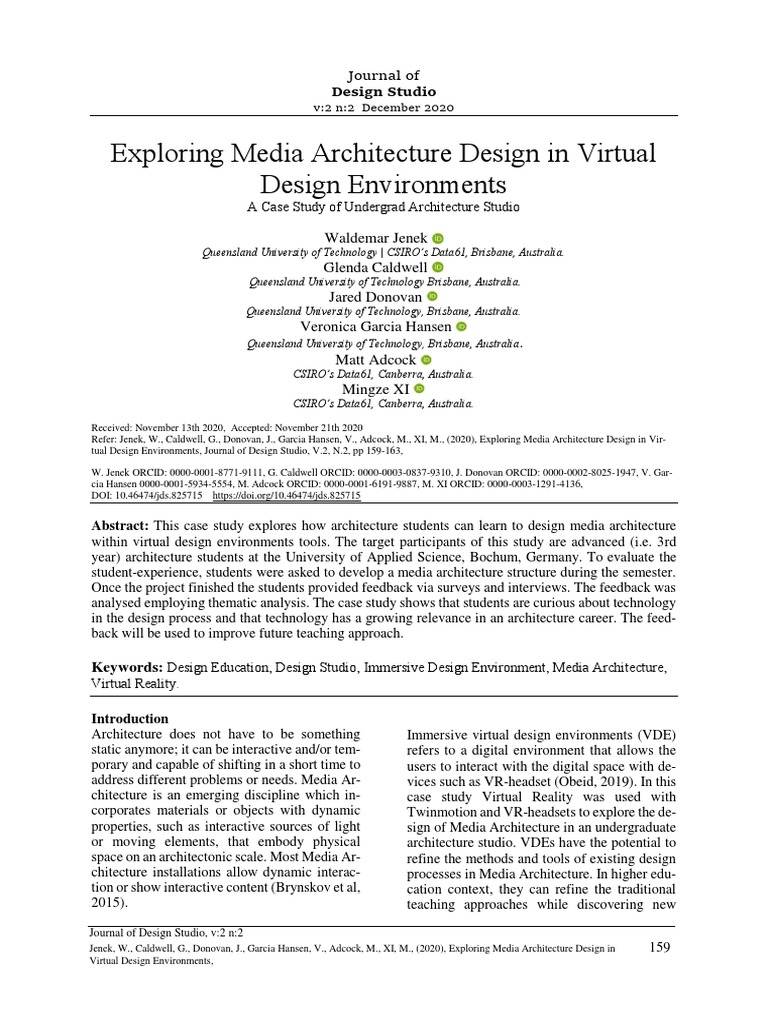 (2020) Exploring Media Architecture Design in Virtual Design ...