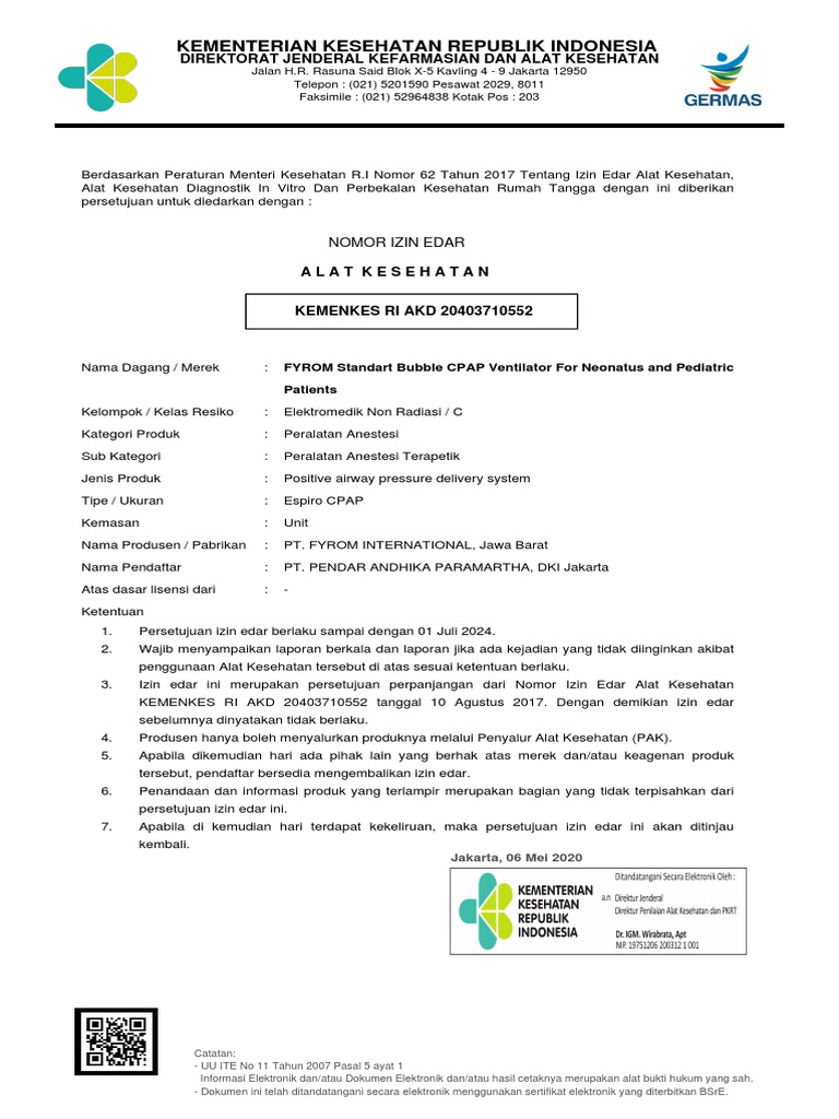 FYROM Standart Bubble CPAP Ventilator For Neonatus and Pediatric ...