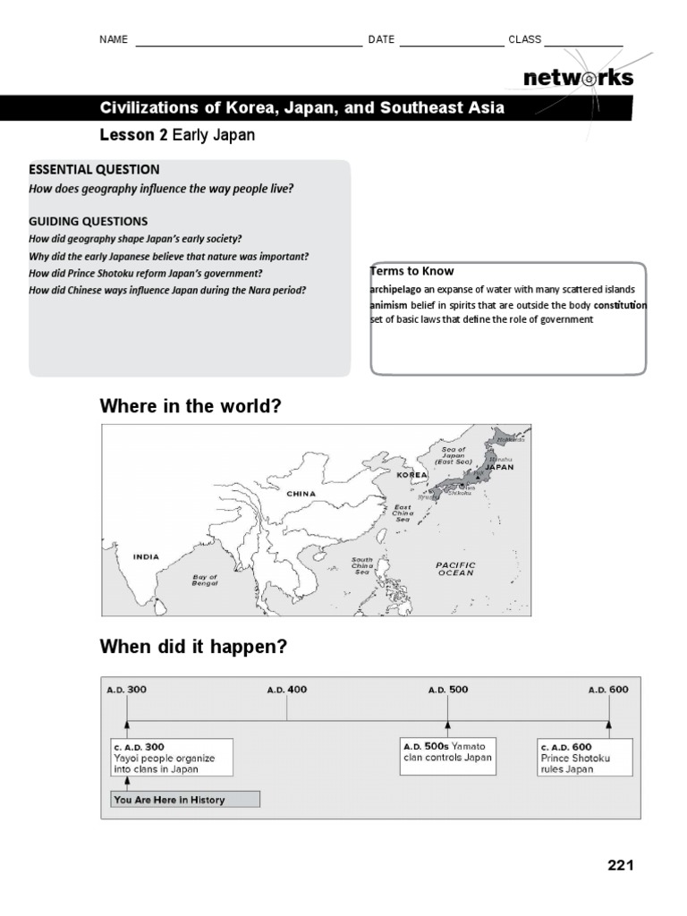 Civilizations of Korea Japan and Southeast Asia Early Japan Reading ...