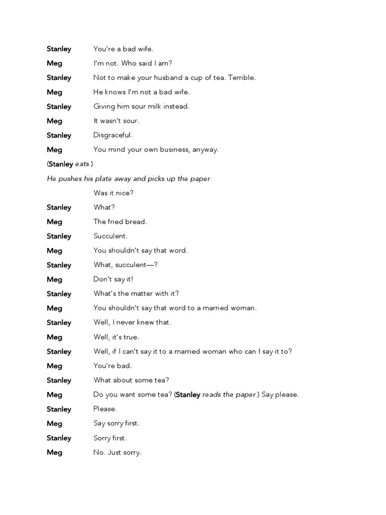 The Birthday Party - Script | PDF