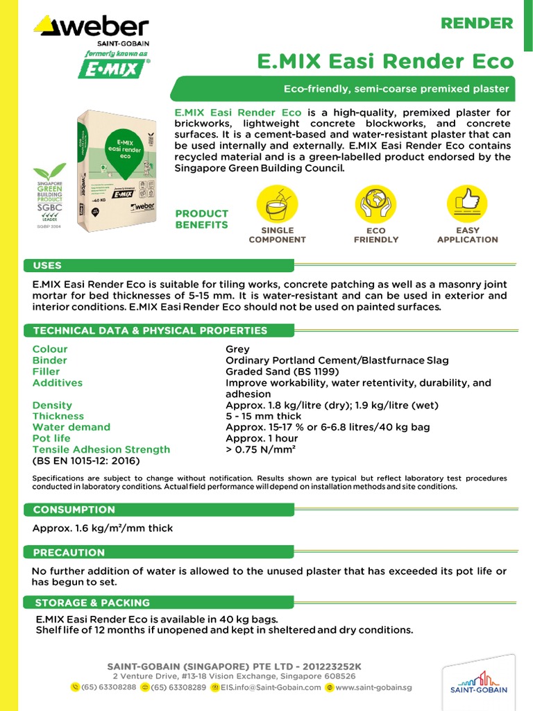 TDS E.mix Easi Render Eco | PDF