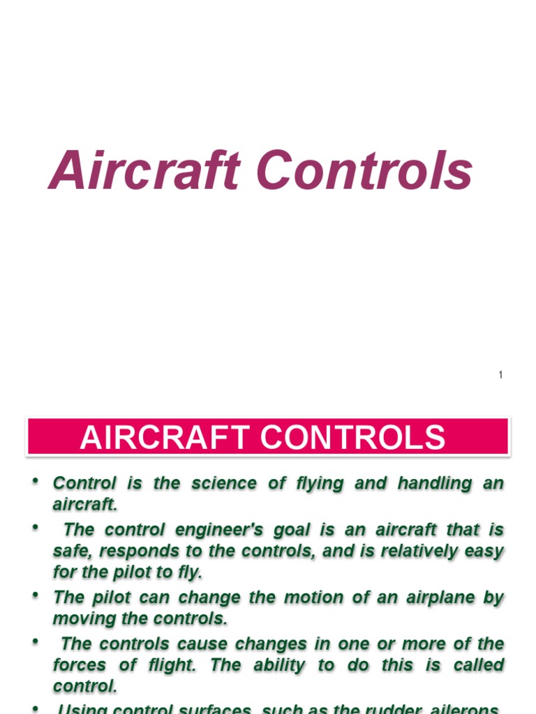 Intro To Aero 5 Controls | PDF | Flight Control Surfaces | Flap ...