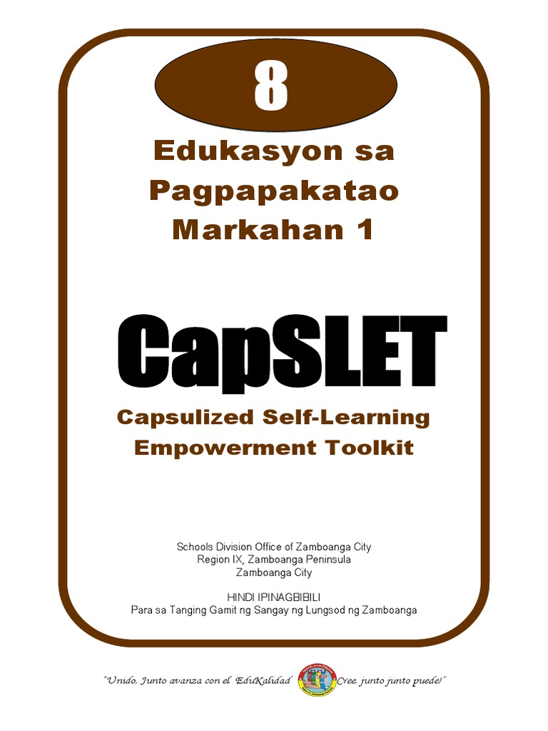 EsP8 MELC 6 CapsLET | PDF