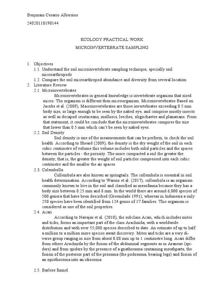 Microinvertebrate | PDF