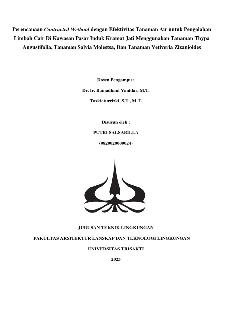 Putri Salsabilla - Proposal Skripsi - Perencanaan Air Limbah Grey Water ...
