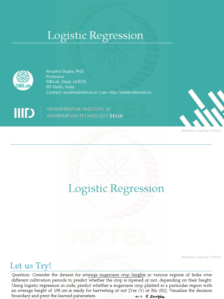 W4M3-Logistic Regression Examples | PDF