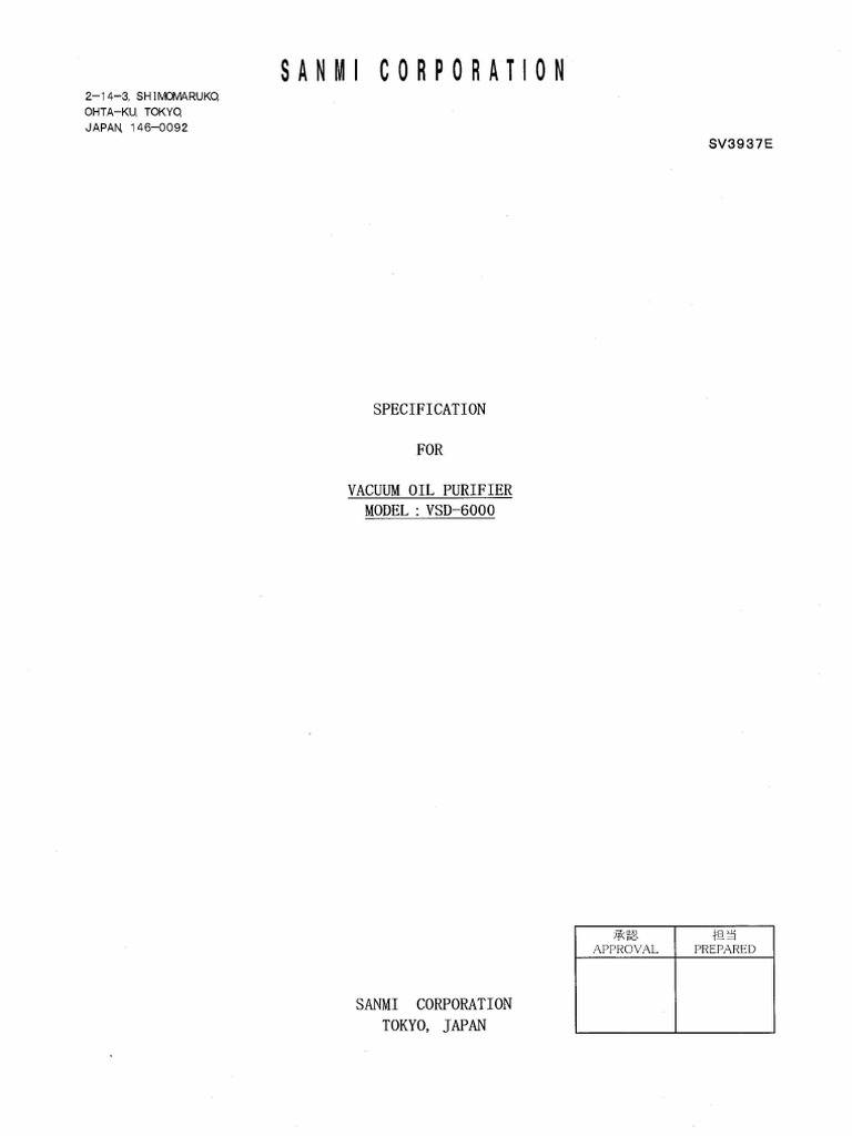 Specification VSD-6000 | PDF