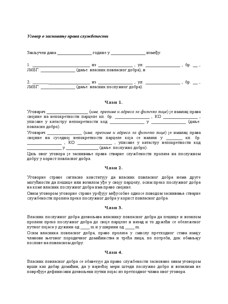 Ugovor-o-zasnivanju-prava-sluzbenosti- | PDF